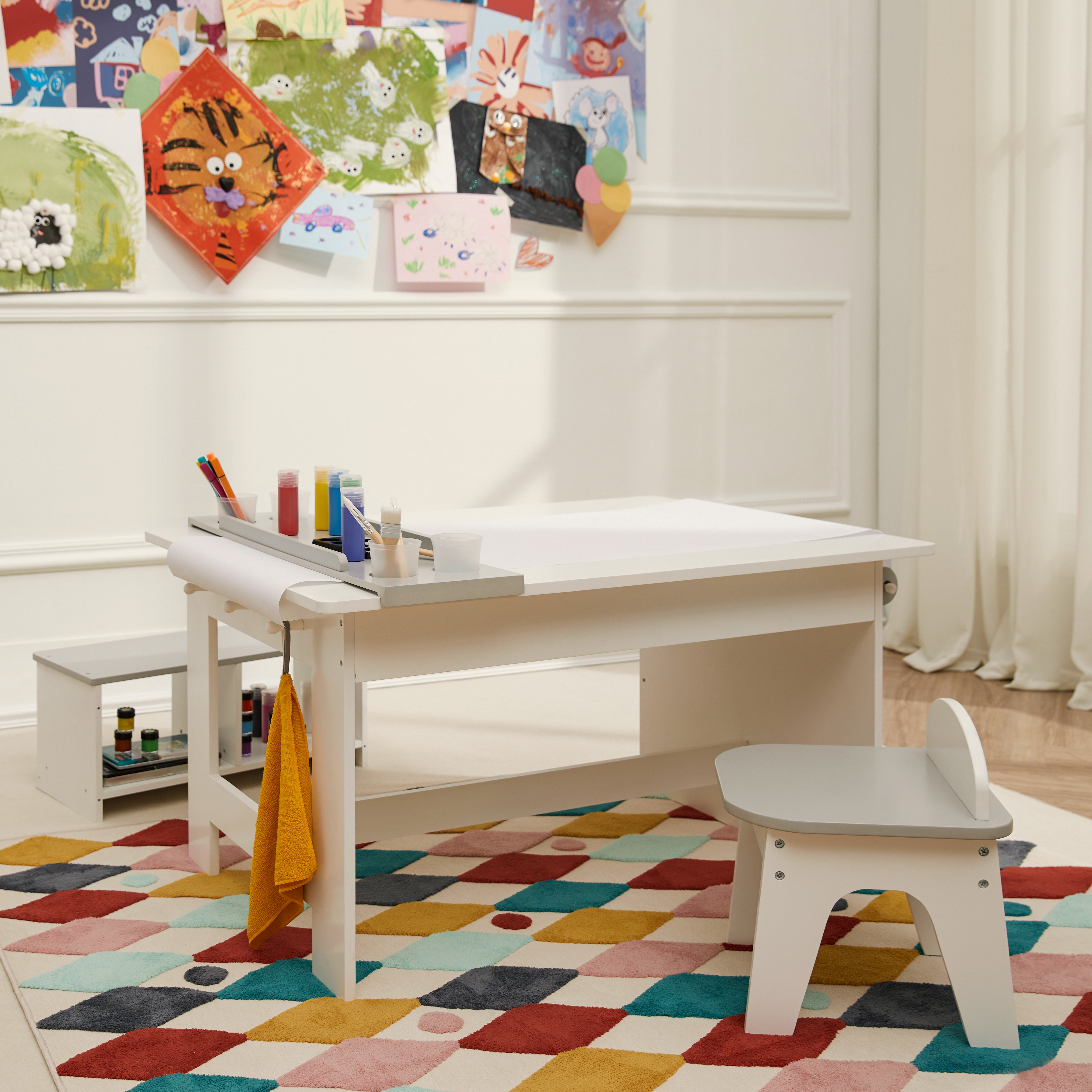 Teamson Kids Kids Square Activity Art Table and Chair Set & Reviews ...