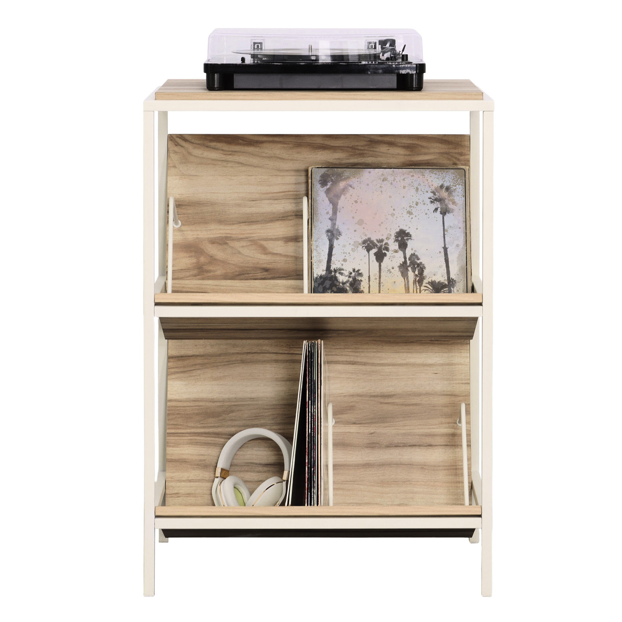 17 Stories Adjustable Tilted Shelves, Stylish, Wood Finish, Storage ...