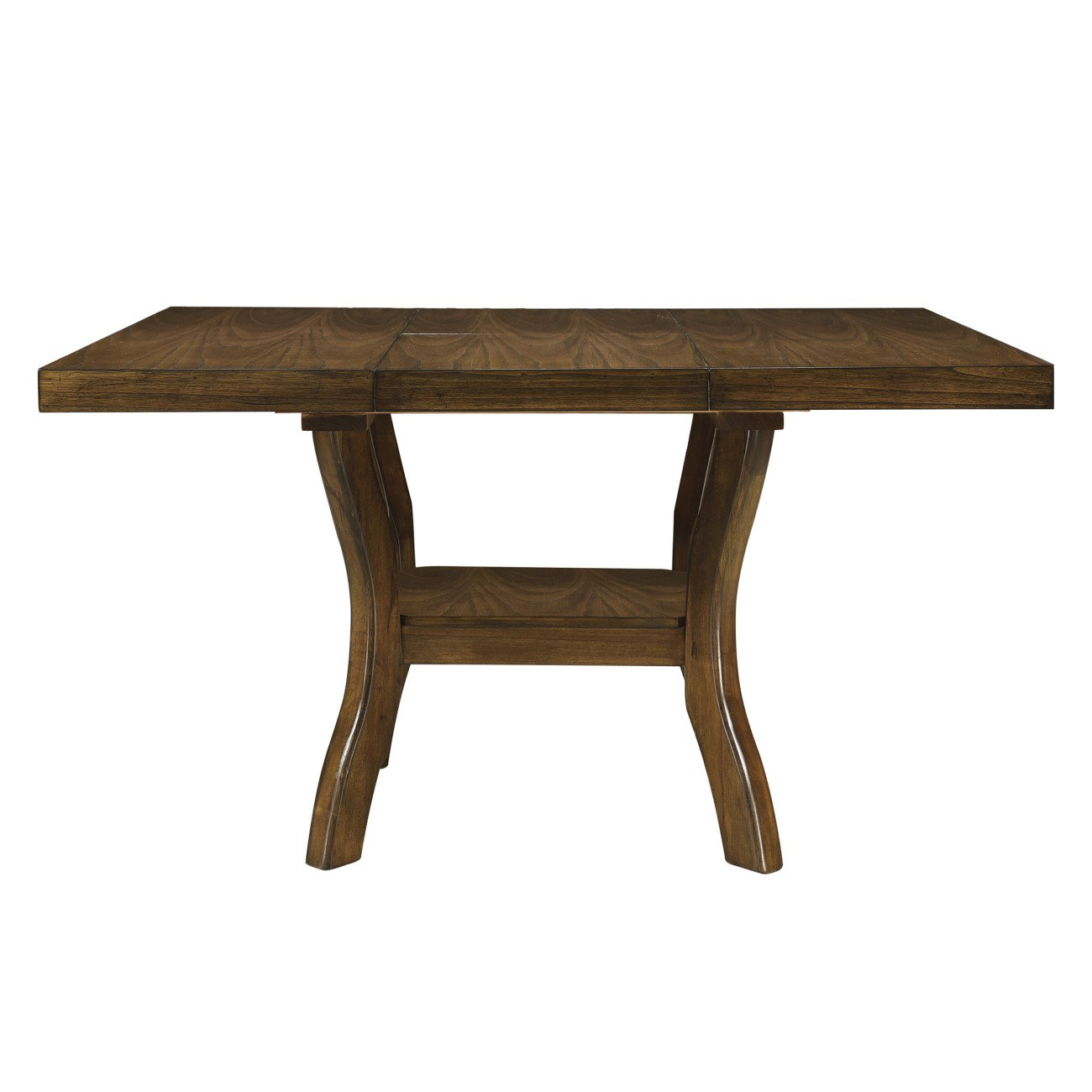 Astoria Grand Transitional Dining Table With Lower Display Shelf And ...