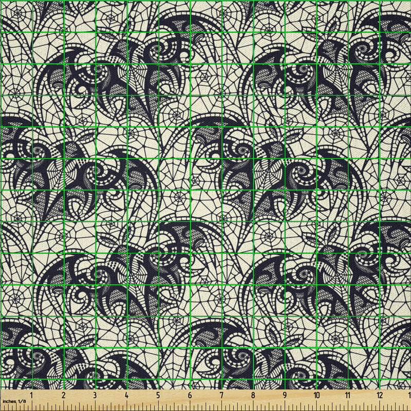 The Seasonal Aisle Baylis Zentangle Horror Bats Spider Nets Multi ...