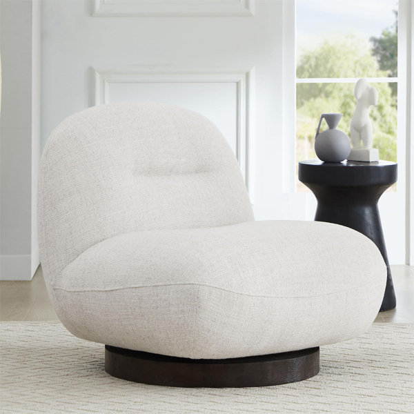 Wade Logan® Branten 32.75'' Wide Swivel Wooden-Base Accent Chair ...