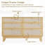Highland Dunes Rattan 6-Drawer Dresser with USB & Outlets, Wood Storage ...