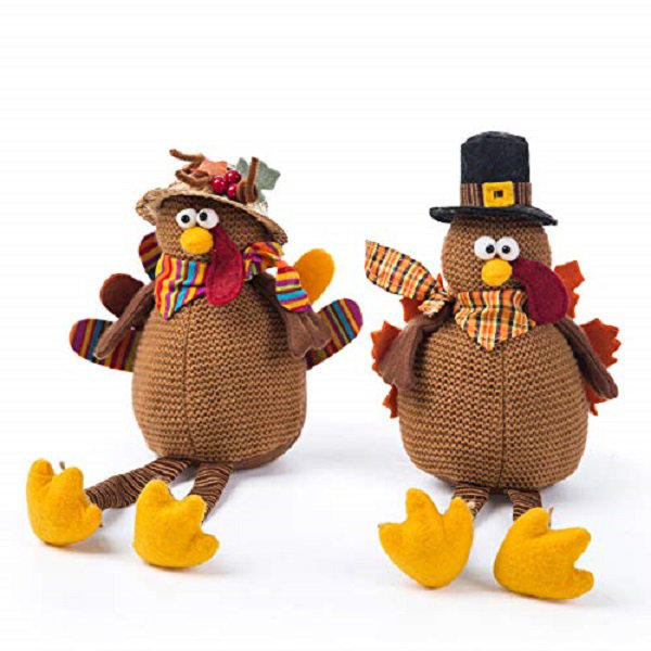 The Holiday Aisle® 2 Pack Stuffed Turkey Couple Doll Thanksgiving ...