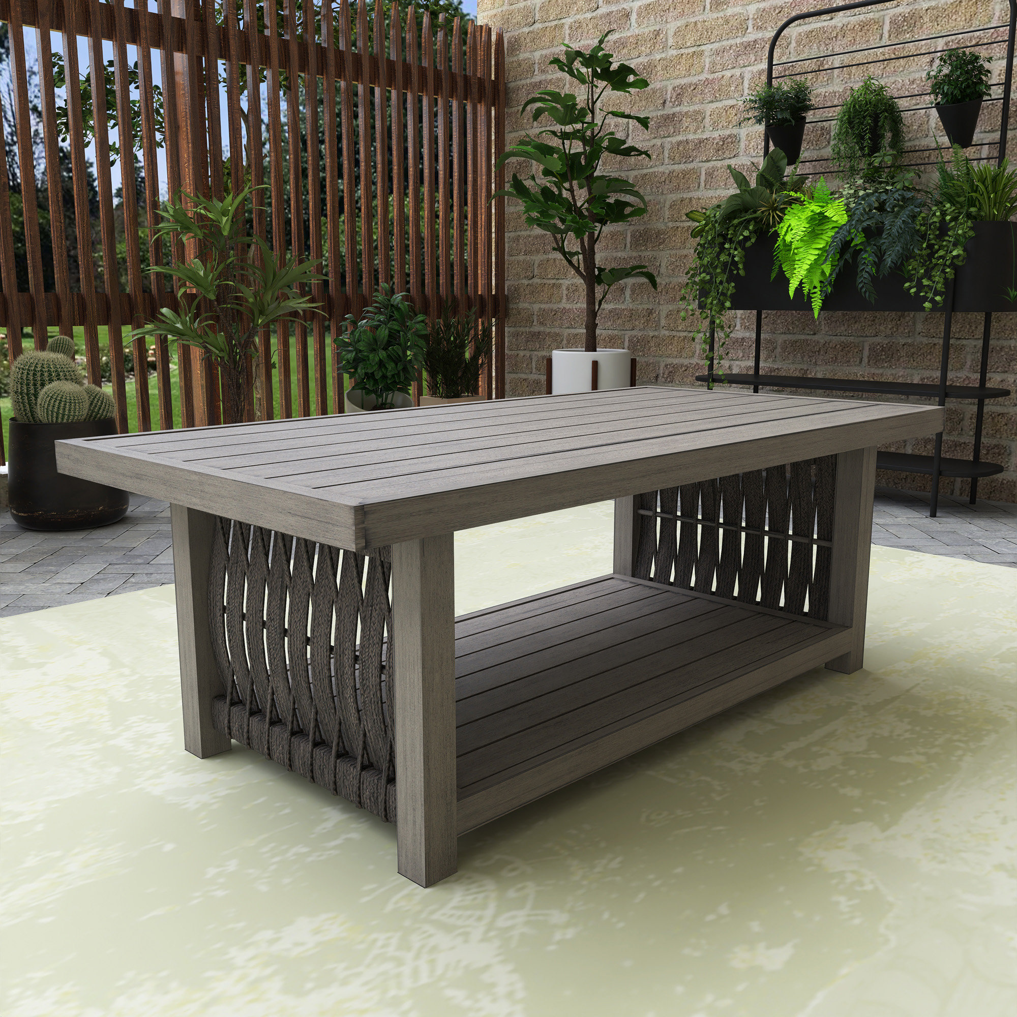 Gracie Oaks 47 In. W Rectangular Outdoor Patio Table - Wayfair Canada