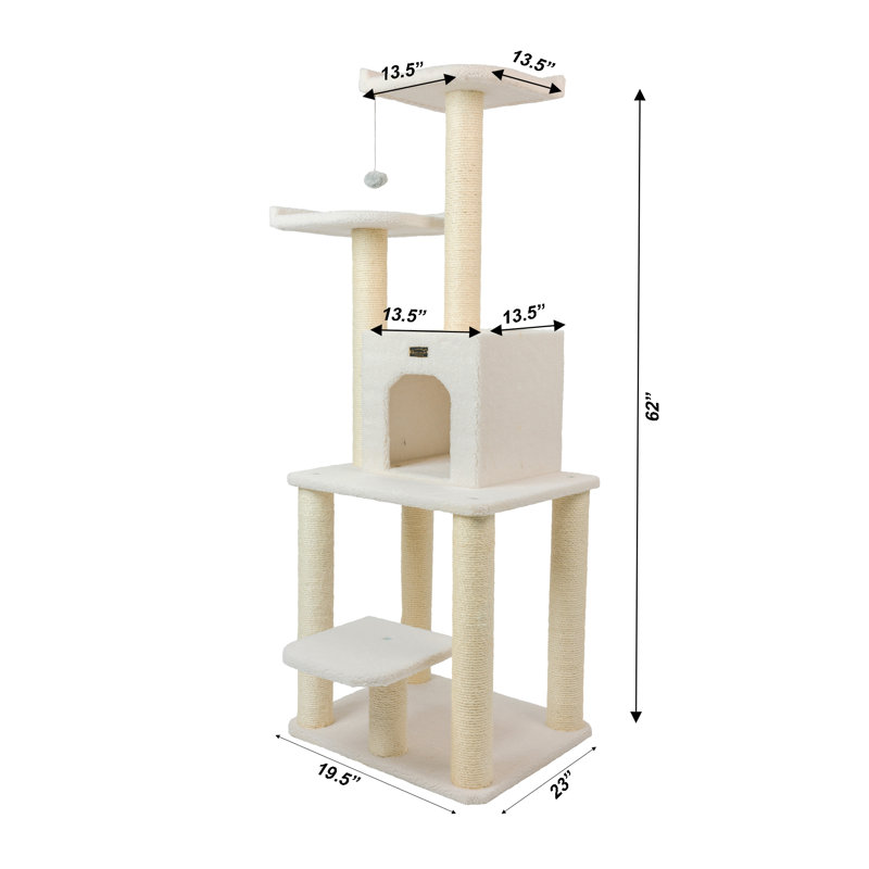 Armarkat 62" Classic Classic Real Wood Cat Tree & Reviews | Wayfair
