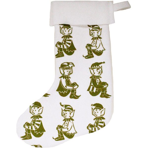 Artgoodies Elf Block Print Stocking & Reviews - Wayfair Canada