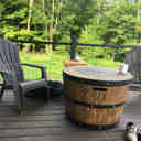 Sunbeam Wine Barrel Concrete Propane/Natural Gas Fire Pit & Reviews ...