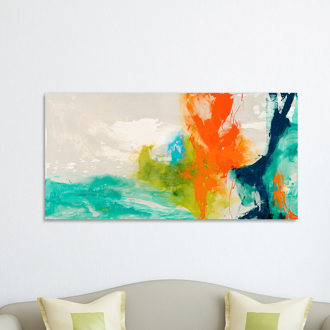 Brayden Studio 'Tidal Abstract 1' Print on Glass & Reviews | Wayfair