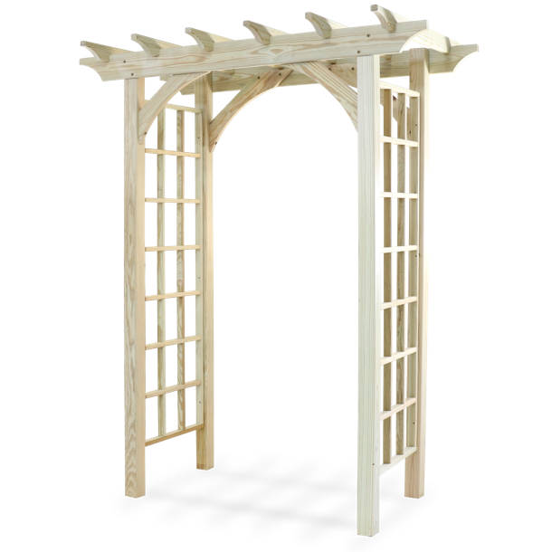 YardCraft 103'' W x 36'' D Wood Arbor in Unfinished Pine | Wayfair