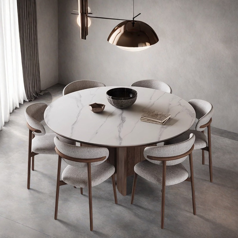 A Zoetic Home High-end minimalist light dining table and chair ...