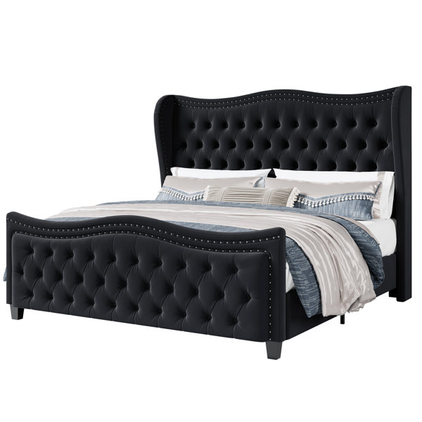 Willa Arlo™ Interiors Metter Upholstered Wingback Bed & Reviews | Wayfair