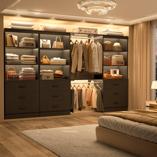 Latitude Run® 71'' Closet System With Wooden Drawers - Wayfair Canada