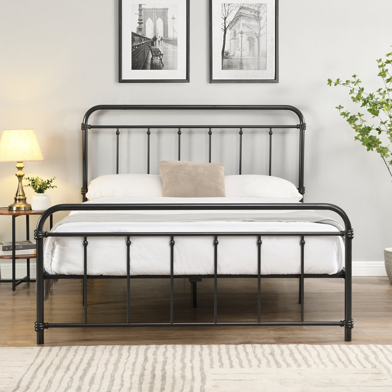 Sand & Stable™ Justine Full Metal Farmhouse Classic Platform Bed (Fully ...