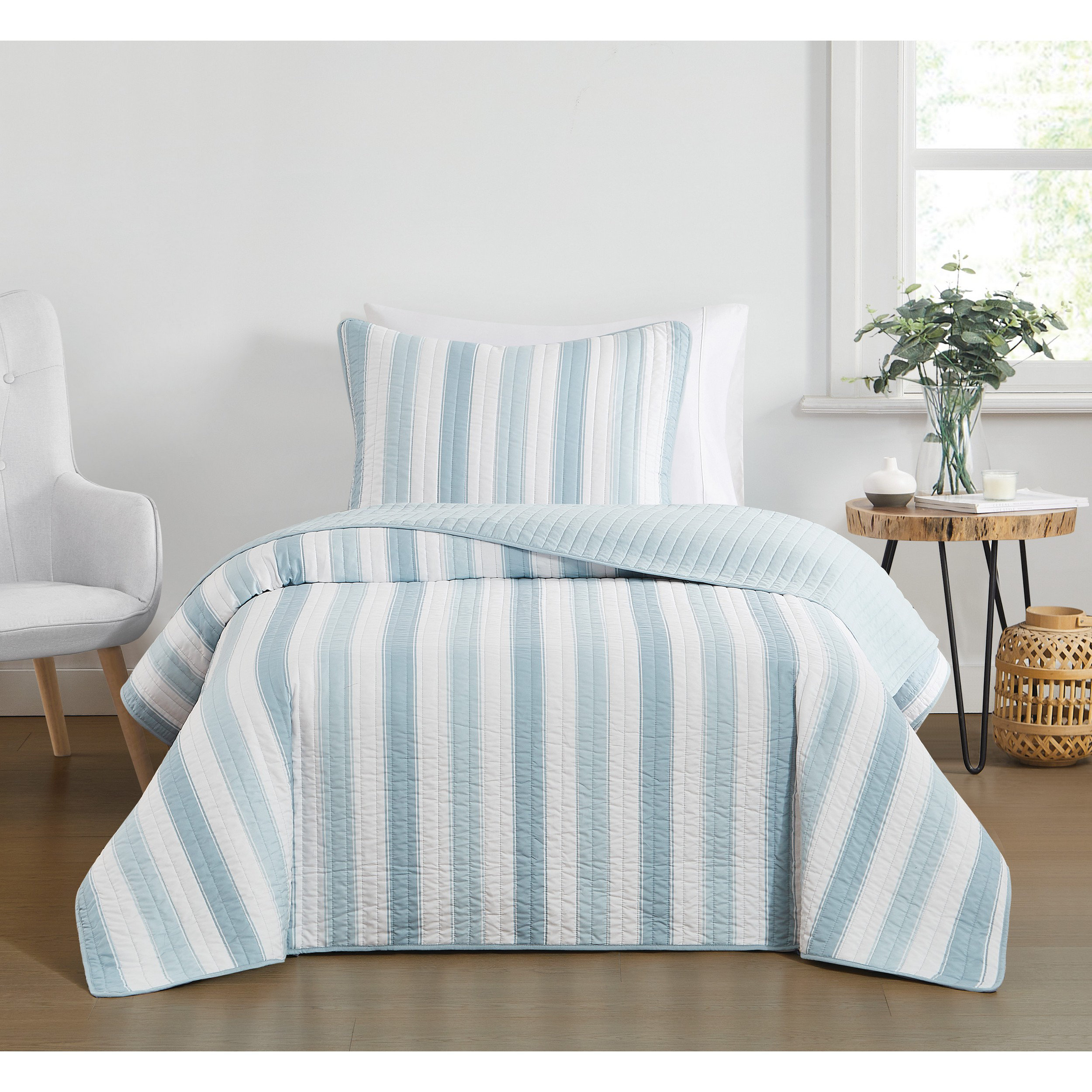 Truly Soft Aiden Stripe Quilt Set & Reviews | Wayfair