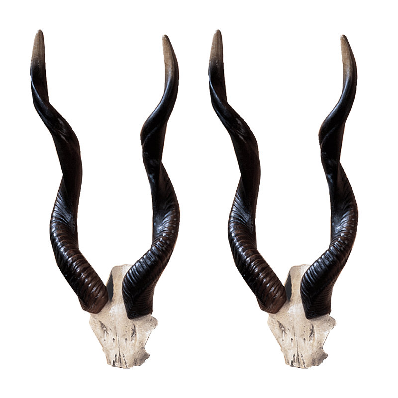 Design Toscano Kudu African Wall Trophies Sculpture Set & Reviews | Wayfair