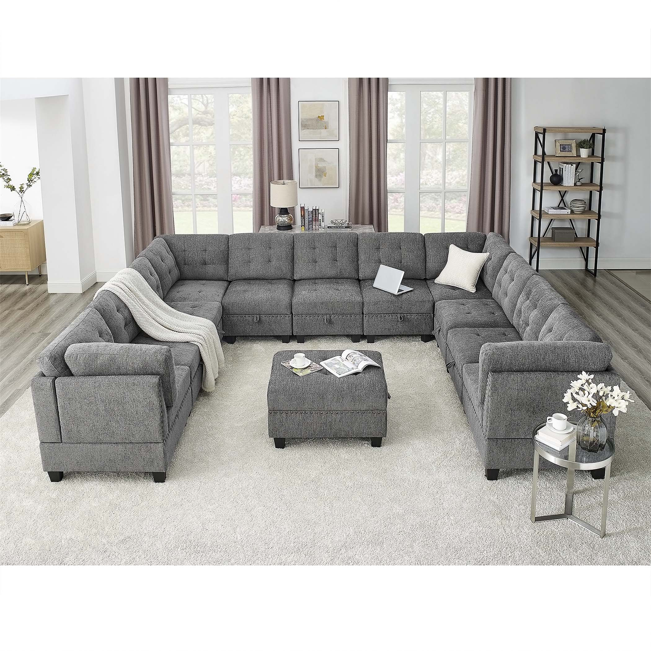Hokku Designs Modular Sectional Sofa,DIY Combination Upholstered ...