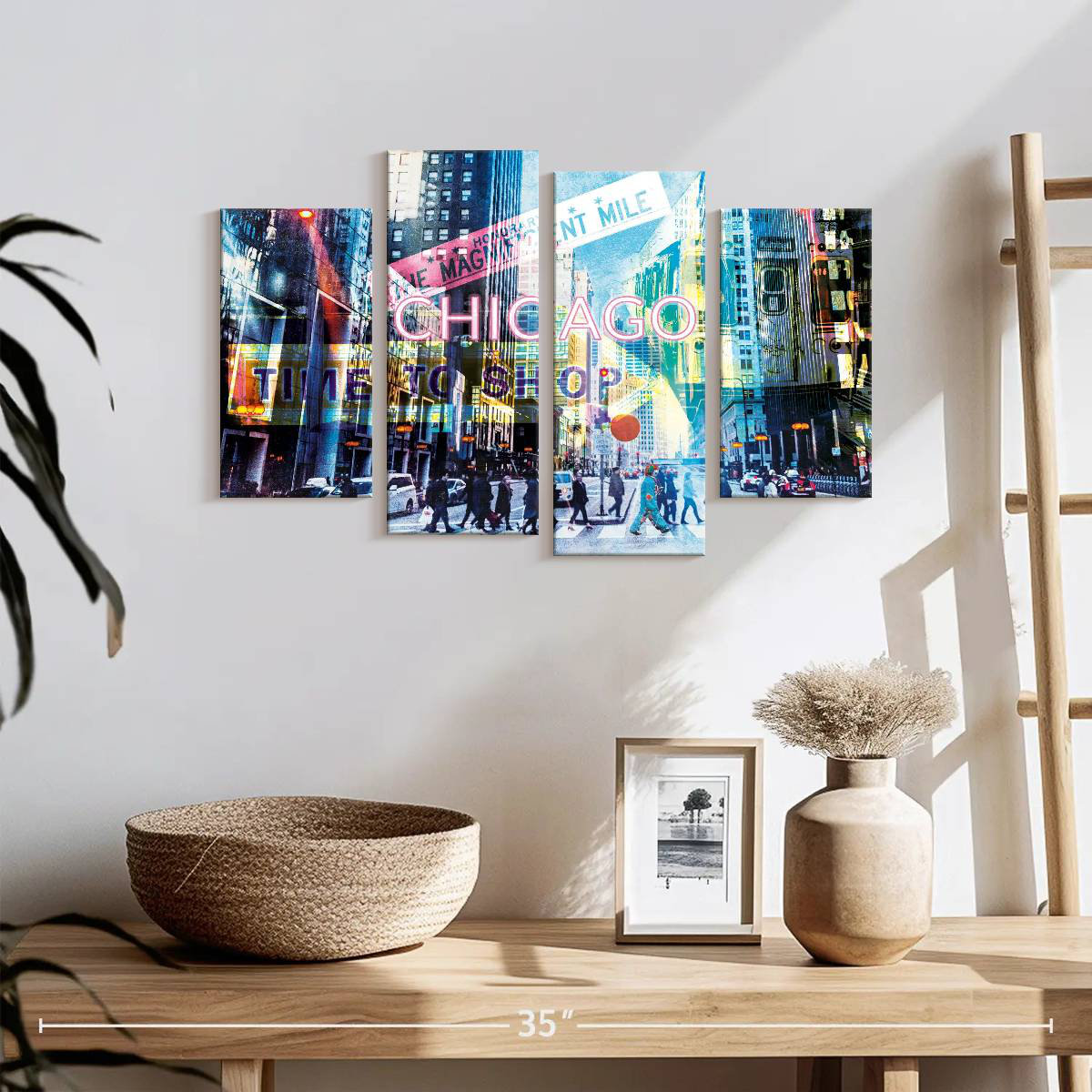 Ebern Designs Keesha Chicago City Bustle Grunge | Wayfair