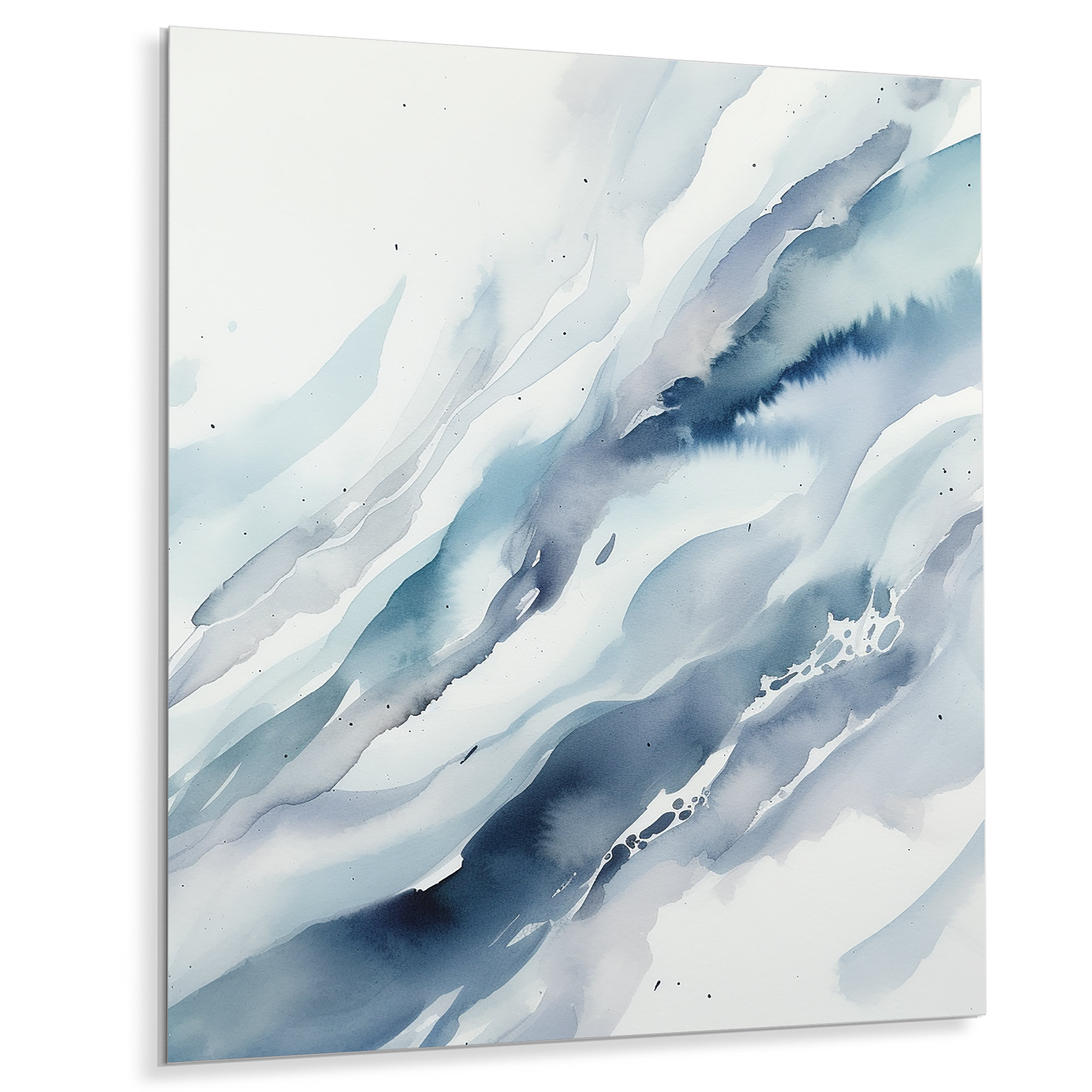 Ivy Bronx Blue Cream Blue Whirlwind II - Abstract Shapes Metal Wall ...