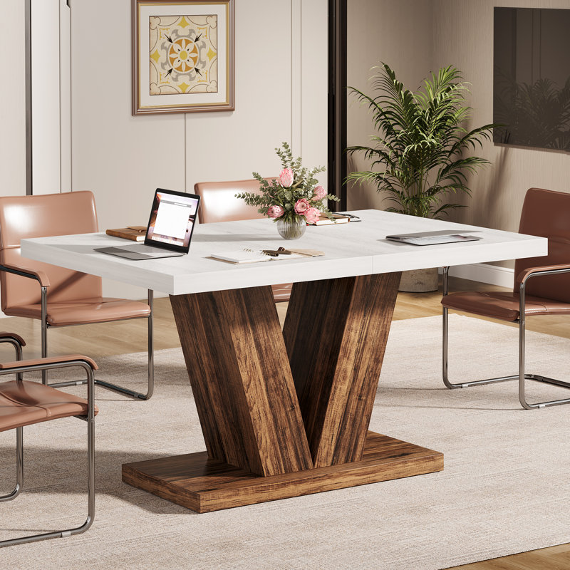 HONGYAN Rectangular Small Conference Table, Modular Seminar Table | Wayfair