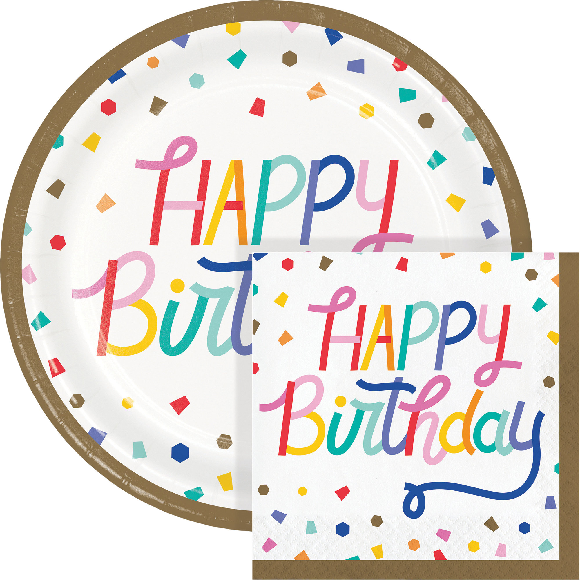 Creative Converting «Birthday», assiettes et serviettes de table, pour ...
