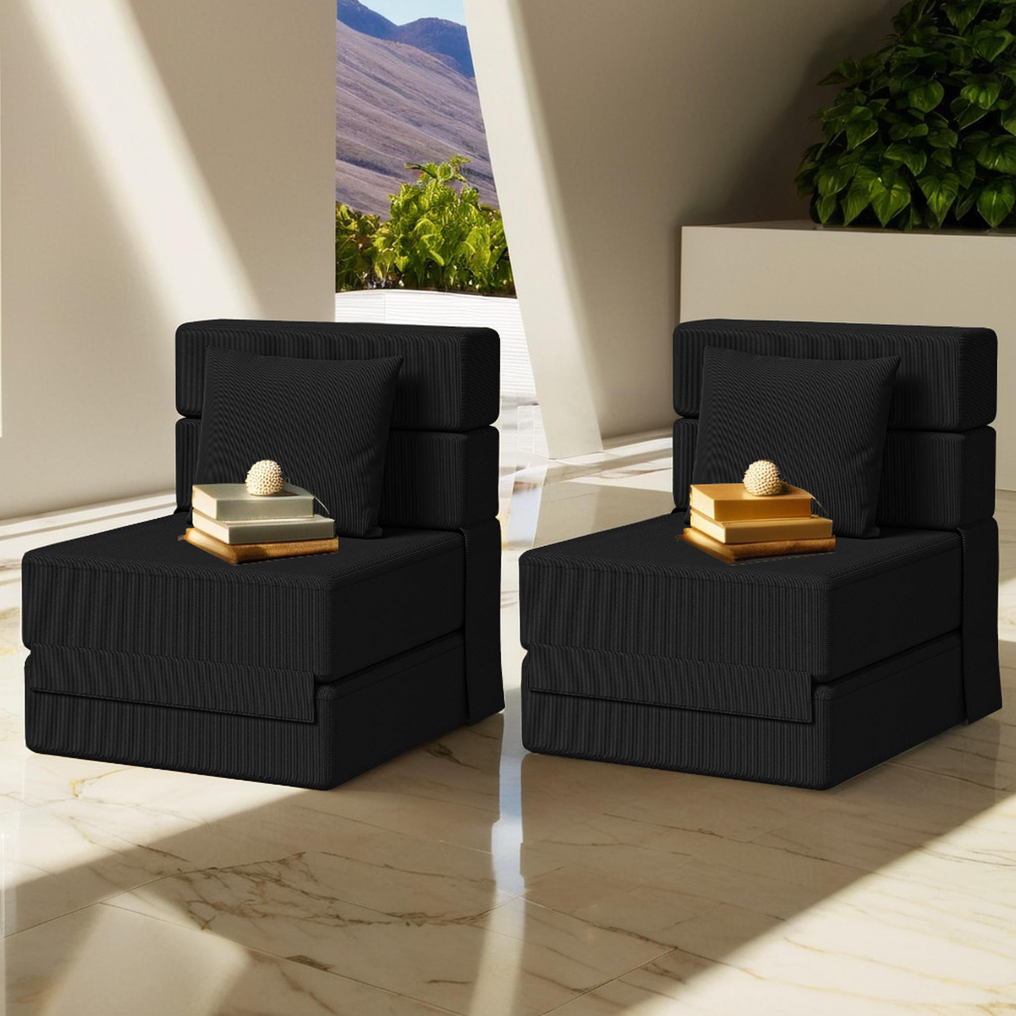 Mercer41 Simple Modern Convertible Folding Compression Sectional Sofa ...