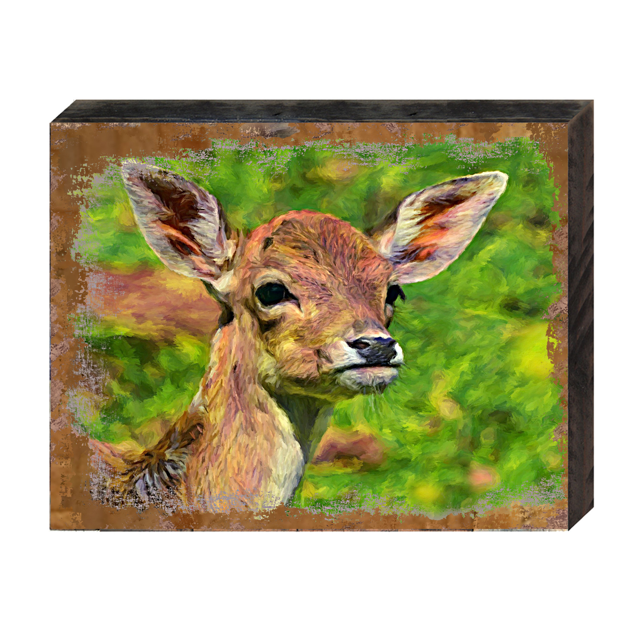 Millwood Pines Deer Face Wood Block - Rustic Wood Wall Art - Wayfair Canada