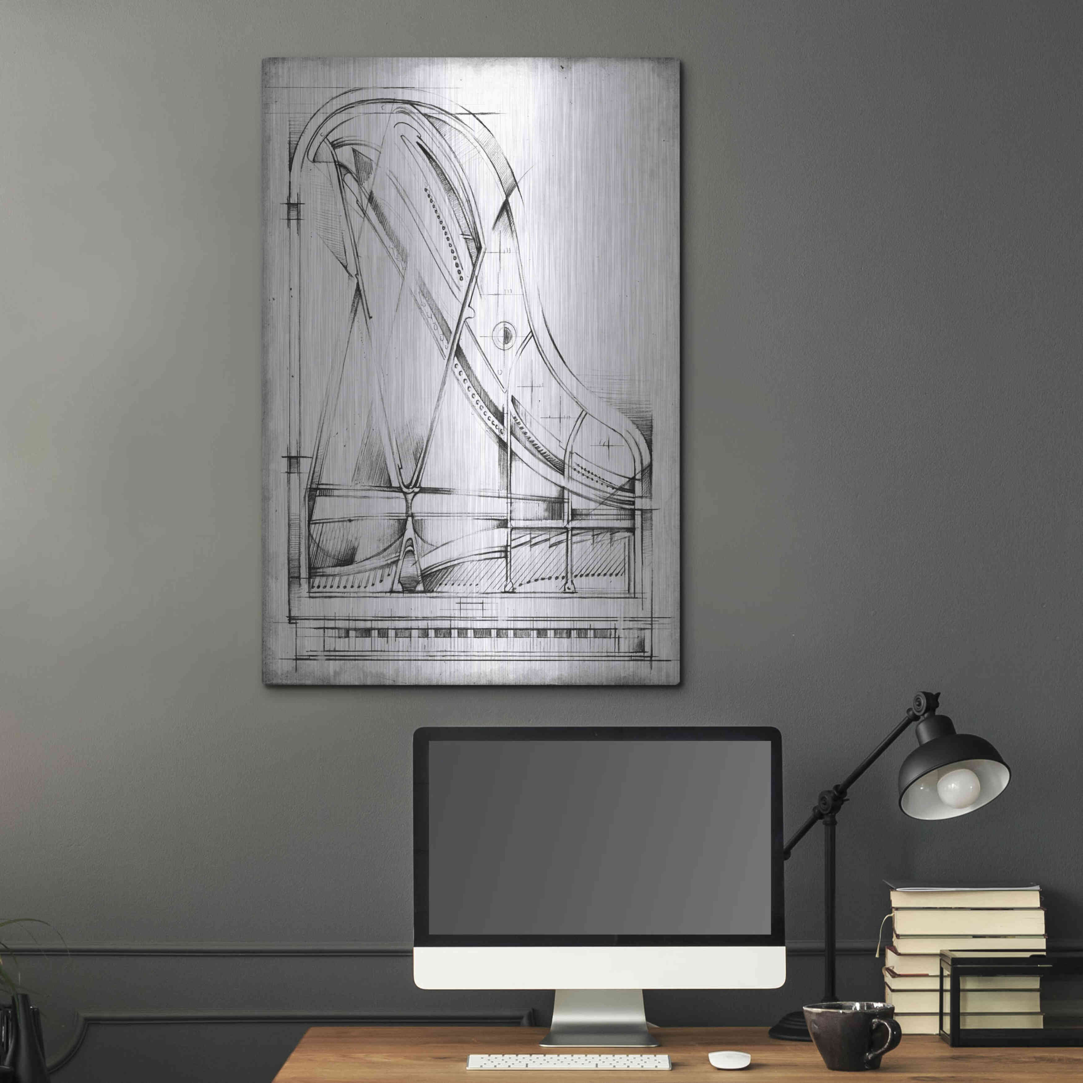17 Stories Inverted Grand Piano Diagram by Ethan Harper - Unframed ...