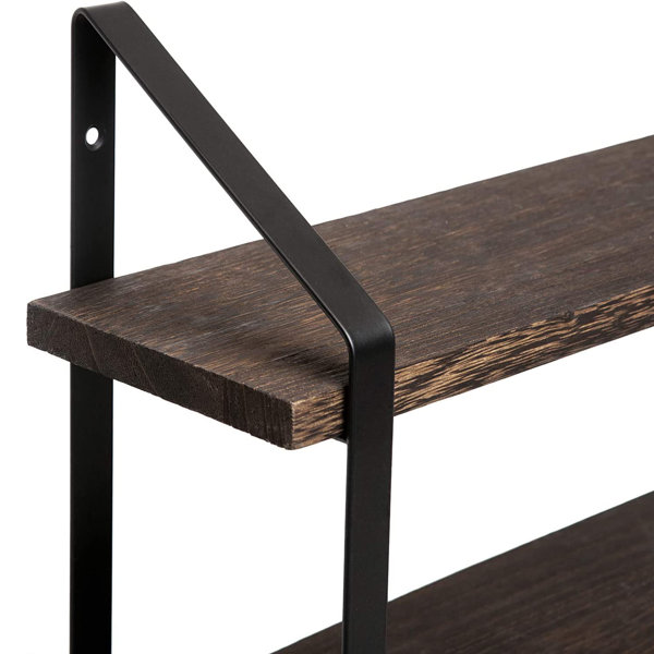 17 Stories Pyala Metal Wall Mounted Bathroom Shelves | Wayfair