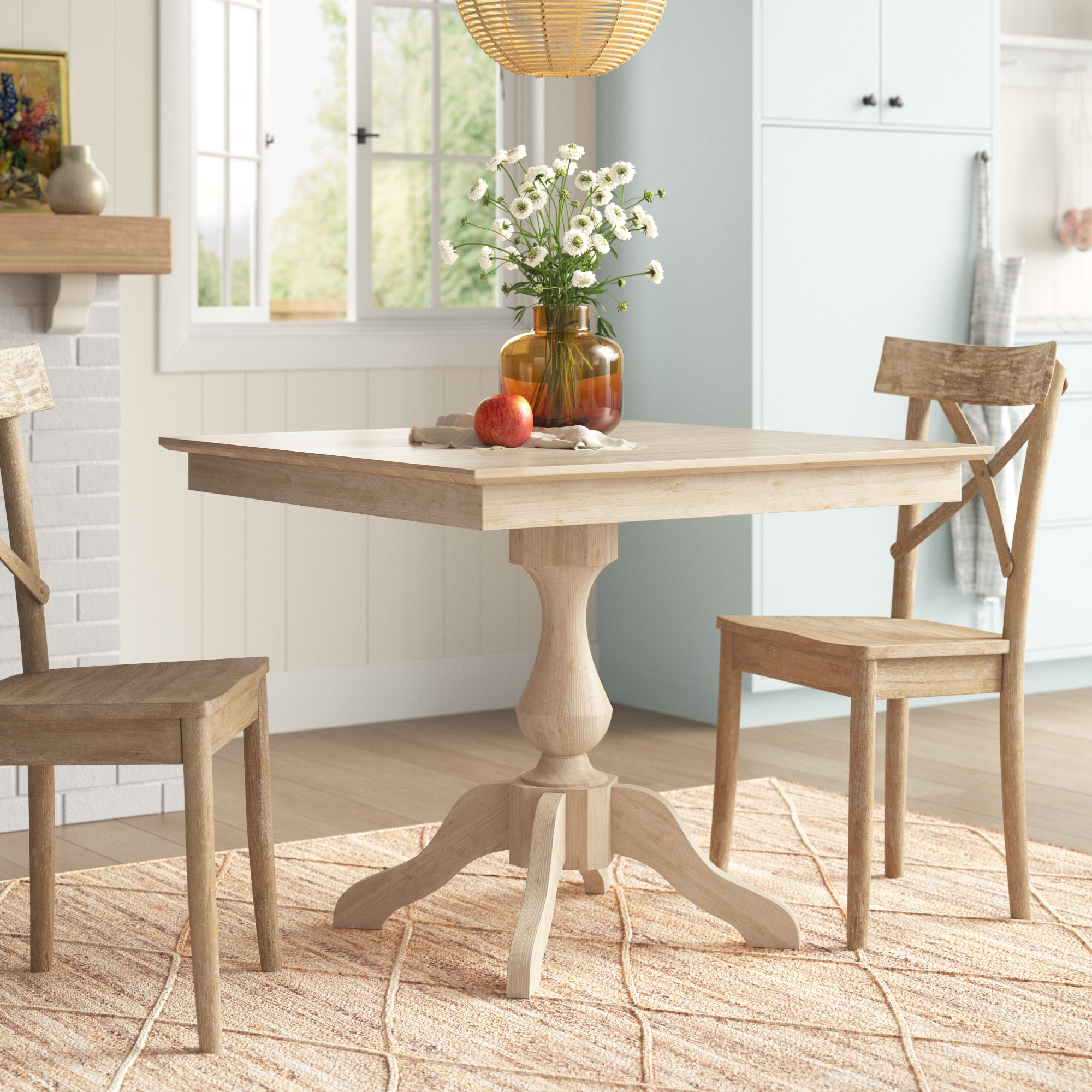 Sand & Stable™ Adelina Solid Wood Pedestal Dining Table - Wayfair Canada