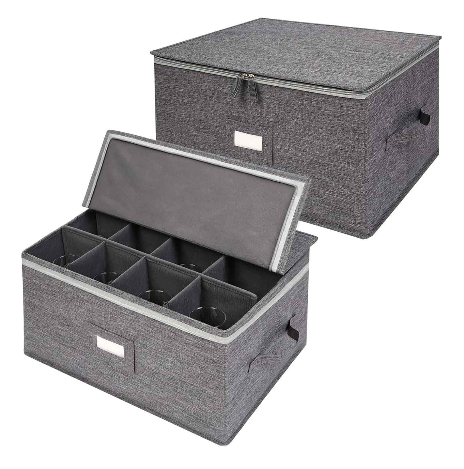 VEROSAL Gray Stemware Storage Containers (2 pack) | Wayfair