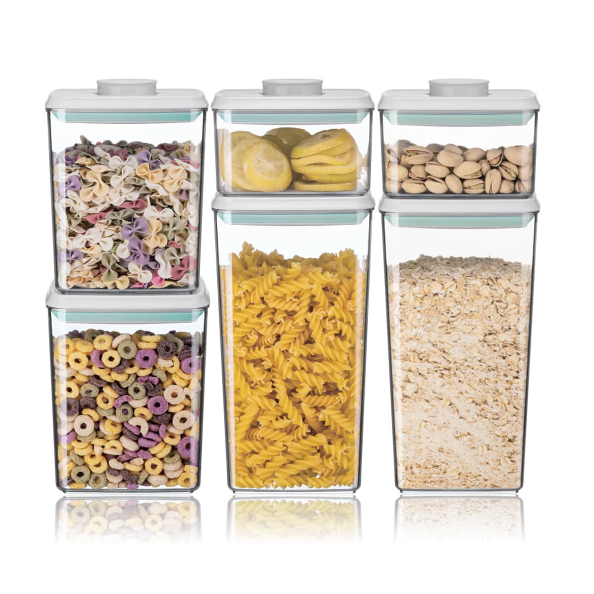 Hokku Designs Airtight Food Storage Container Sets With Lids 6Pcs Pop ...