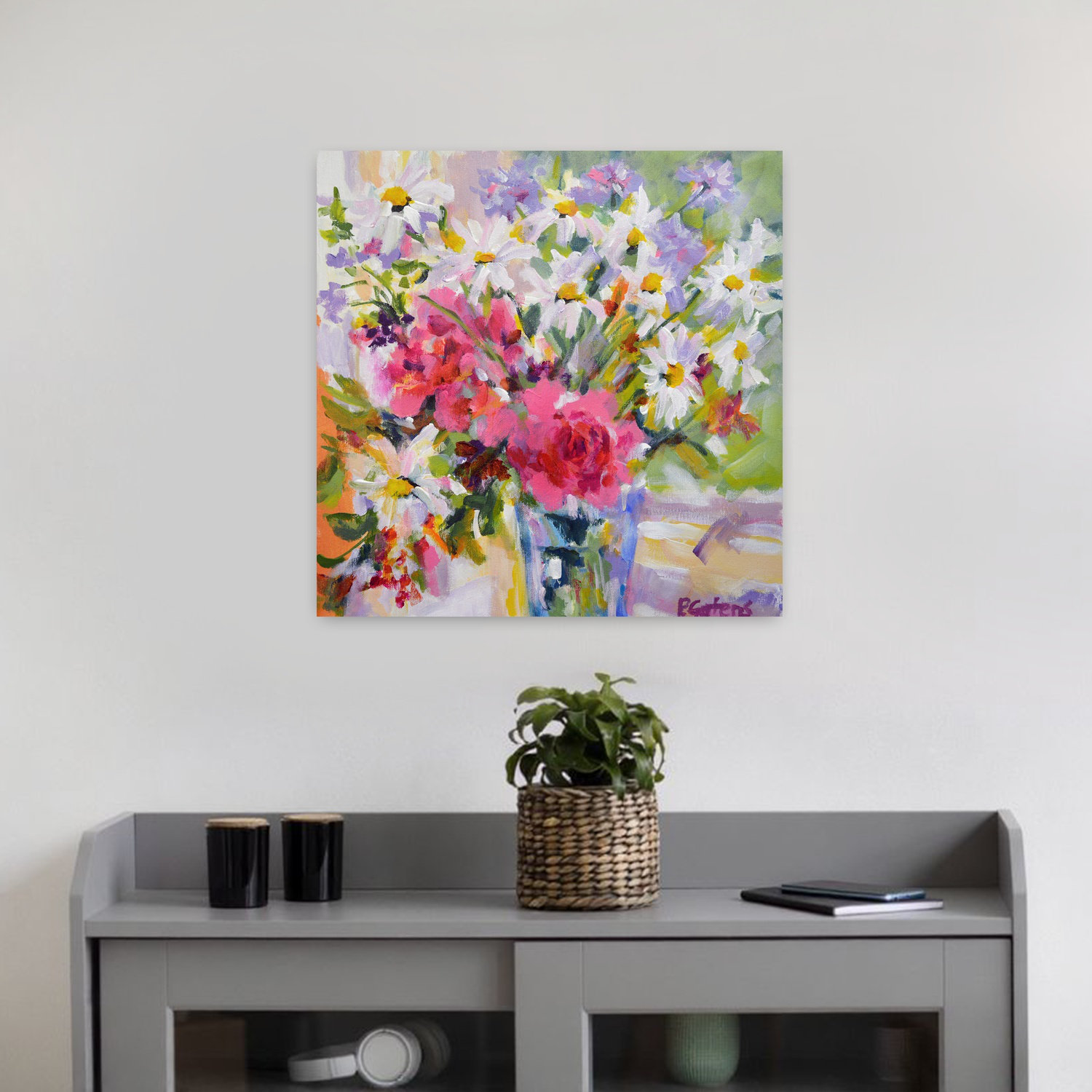 Red Barrel Studio® Wake Up Easy Contemporary Daisy Flower Art | Wayfair