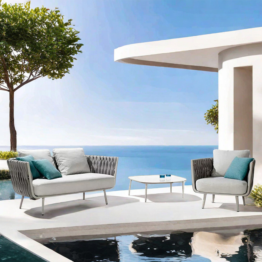 Corrigan Studio Ensemble de canapé de patio en tissu imperméable Divers ...