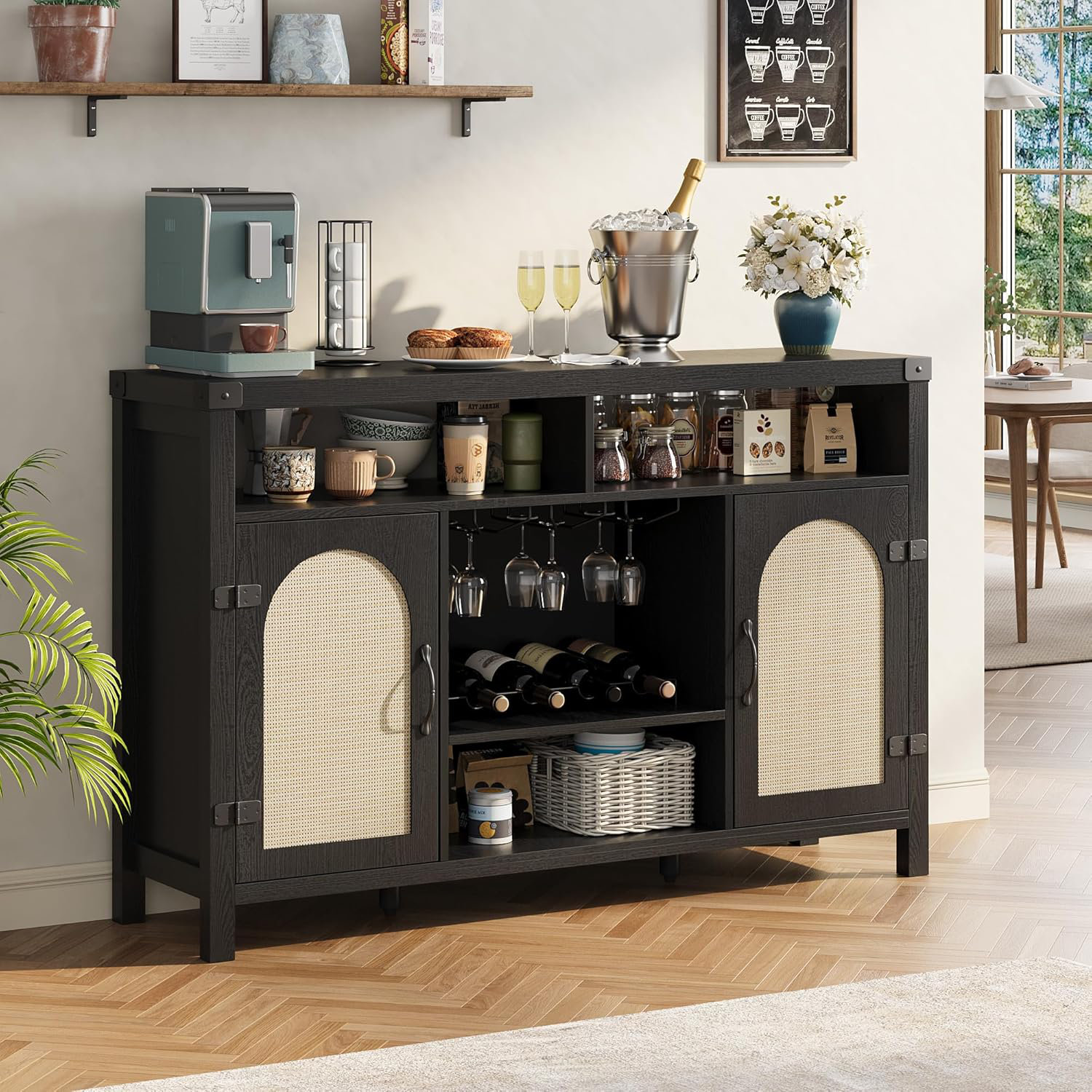 Bay Isle Home™ 52" Rattan Sideboard Buffet Cabinet With Storage And ...