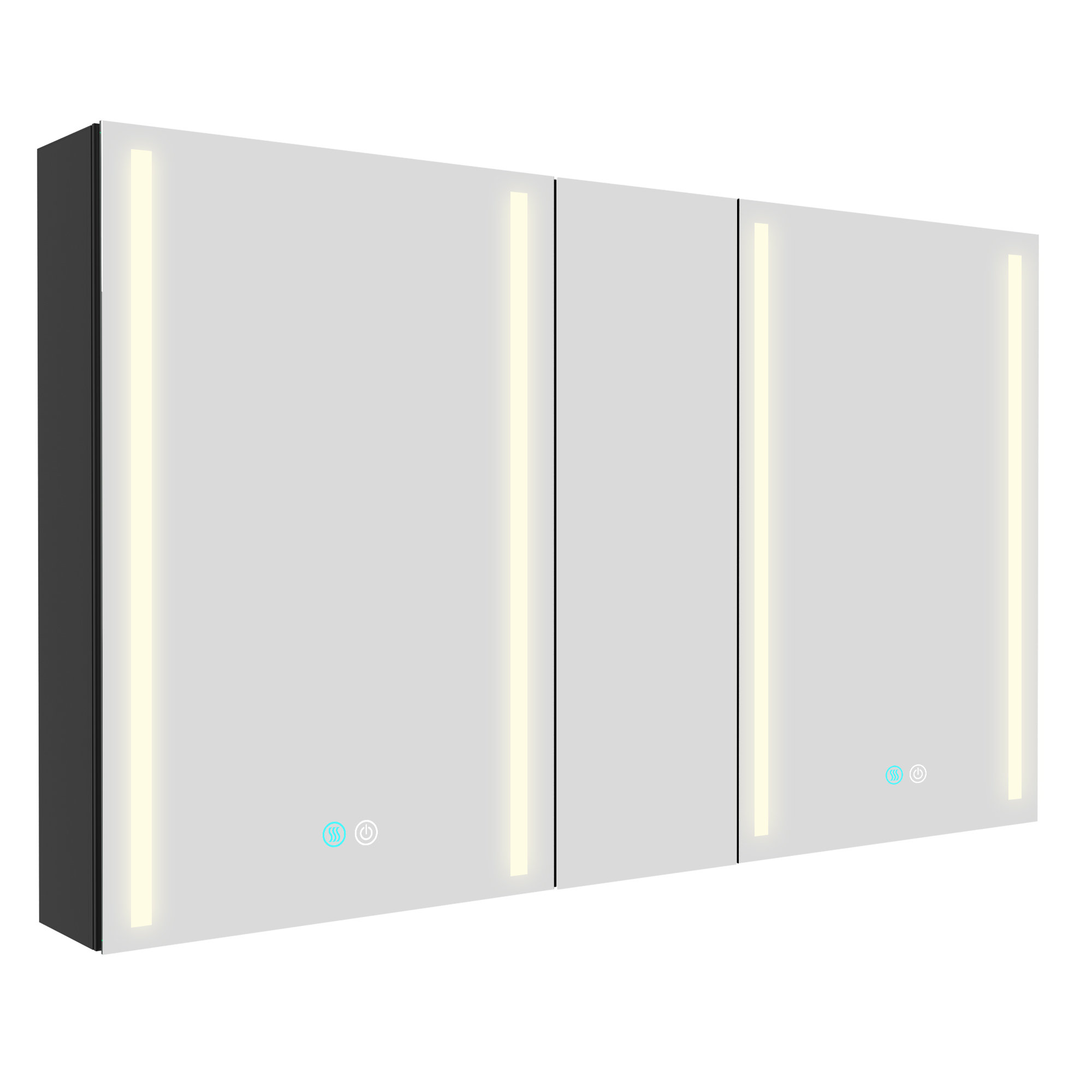 Brayden Studio Rousey Surface Mount Frameless LED Medicine Cabinet with ...