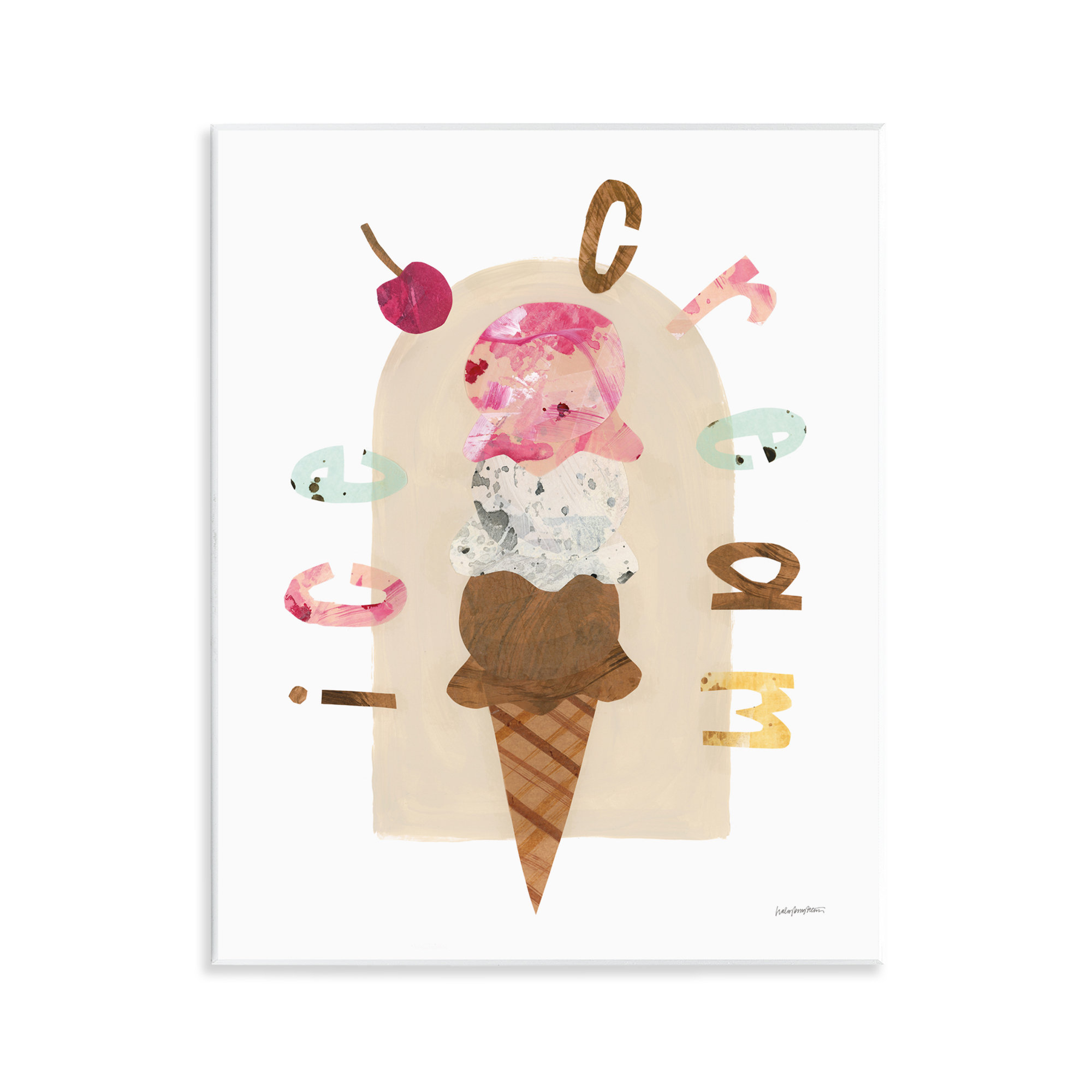 Dakota Fields Ice Cream Whimsy Wall Plaque Art by Haley Knighten ...