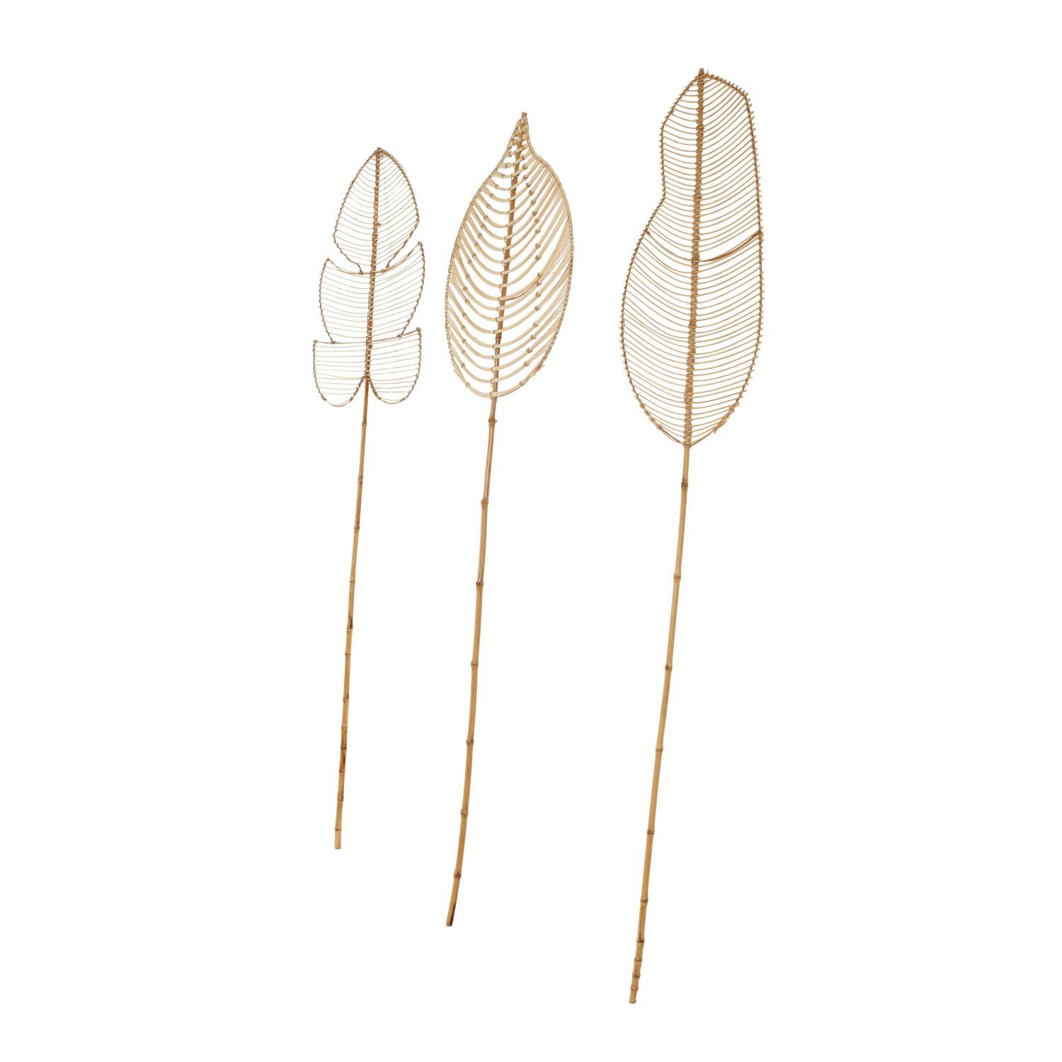 Primrue Cole And Grey Rattan Handmade Tall Palm Leaf Woven Stick Leaf ...