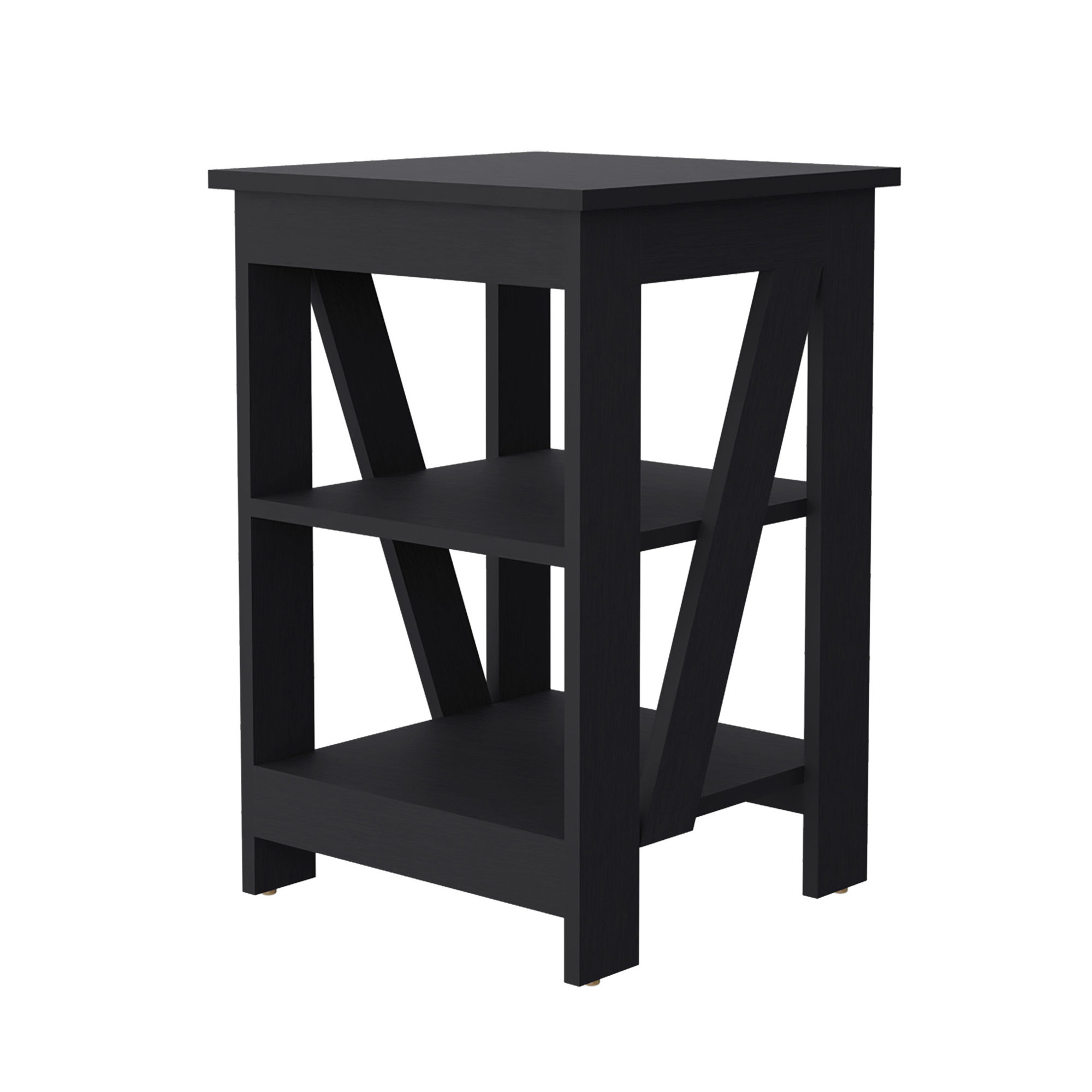 Gracie Oaks Clio Auxiliary Table, with two shelves | Wayfair