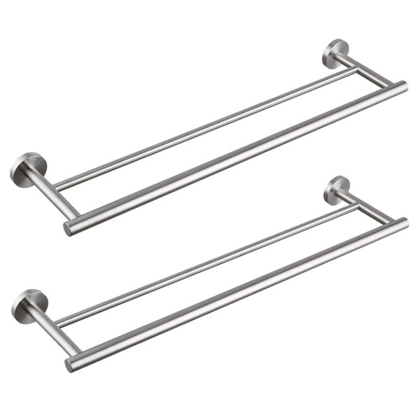 SEGUIRA 24" Wall Mounted Towel Bar Double Rods Towel Rack -2 PACK | Wayfair