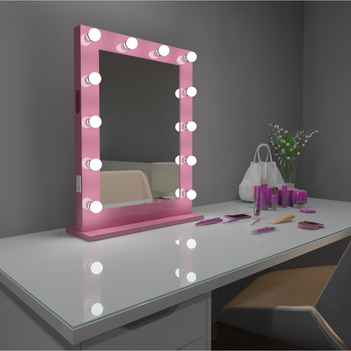 Paris Mirror Hollywood Vanity Makeup/Shaving Mirror | Wayfair