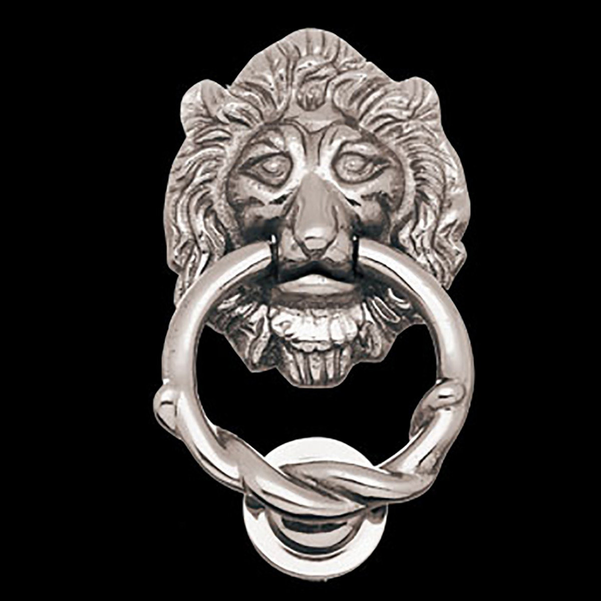 The Renovators Supply Inc. Large Chrome Cast Brass Lion Head Door ...