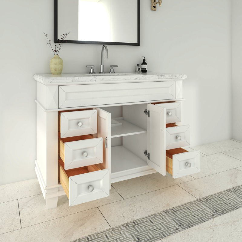 Lark Manor™ Aiyza 48" Single Sink Freestanding Bathroom Vanity with ...