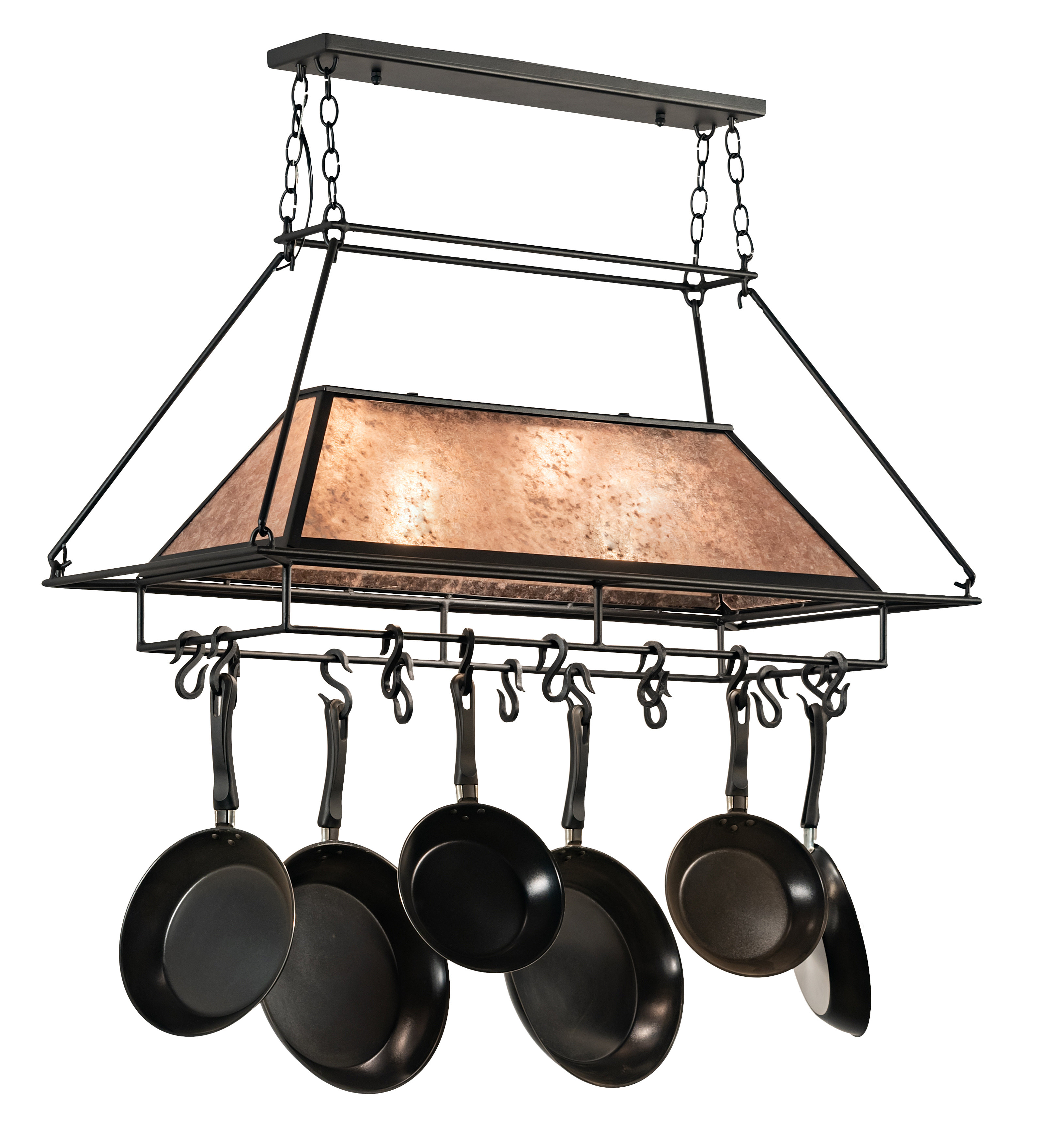 Meyda Lighting Mission Prime Handcrafted Pot Rack | Wayfair