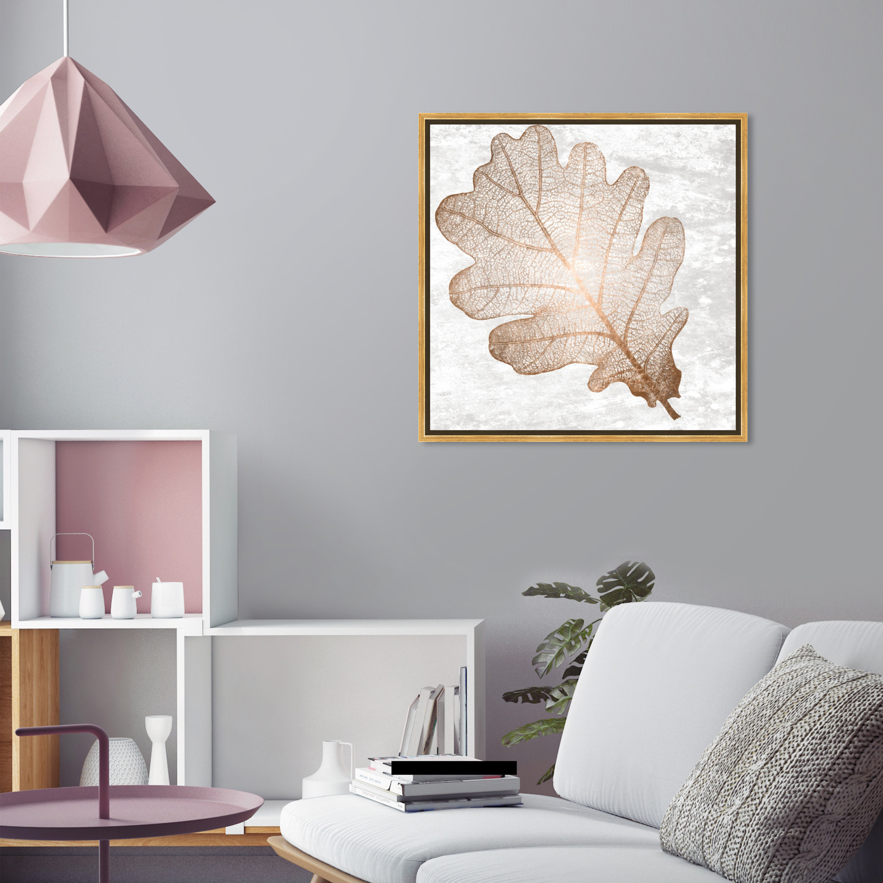 Oliver Gal Prints "Oak Copper Leaf", Vintage Oak Tree Modern Bronze ...