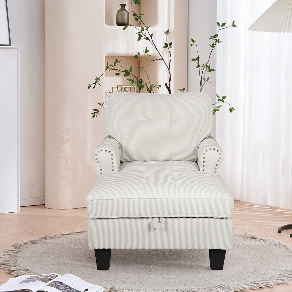 Ebern Designs Chadrick Upholstered Chaise Lounge | Wayfair