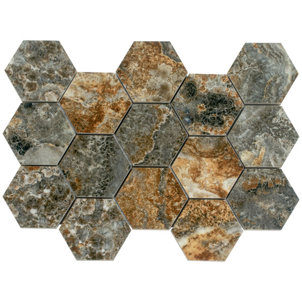 Apollo Tile Splendor 8.9'' W x 12.8'' L Porcelain Tile Mosaic Sheet ...