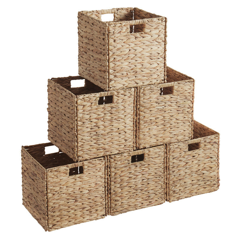 Bay Isle Home™ Cornetta Water Hyacinth Foldable Storage Wicker Bins ...