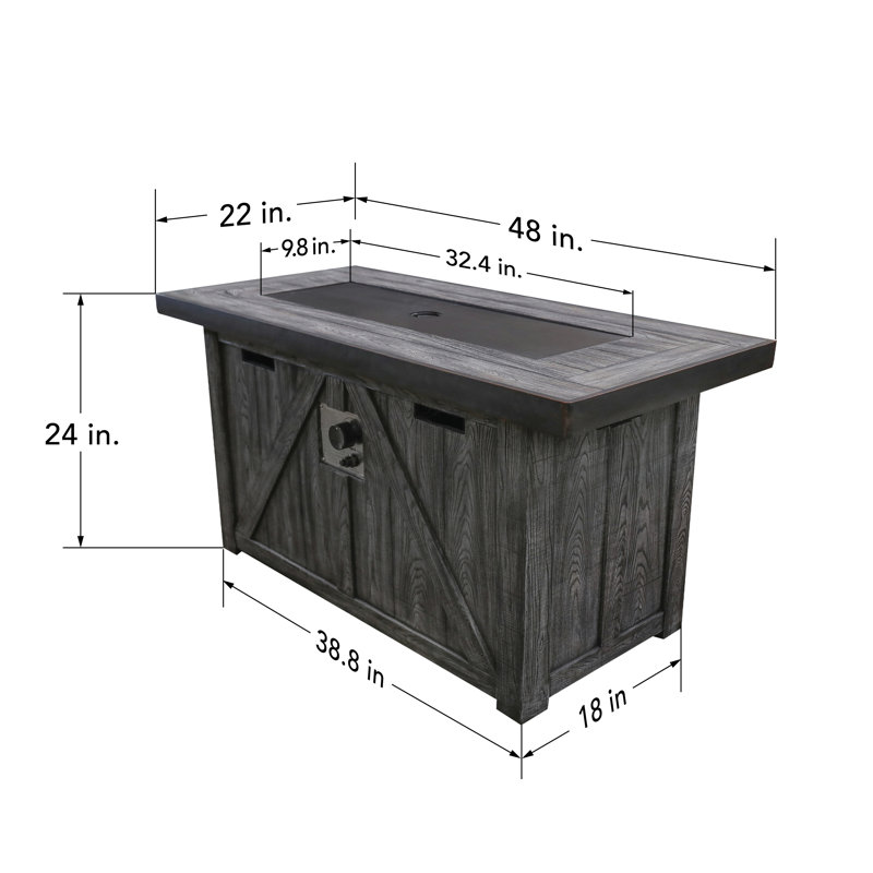 Sunbeam Grange Resin Propane Fire Pit Table | Wayfair