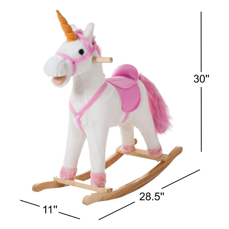 Happy Trails Unicorn Plush Rocking Horse & Reviews | Wayfair