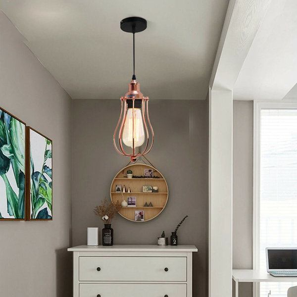 Borough Wharf Ariah 1 - Light Rose Gold Pendant | Wayfair.co.uk